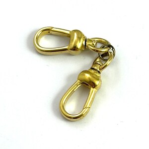 Double Clip Clasp Necklace Chain Extender Brass Swivel Clips Charm ...