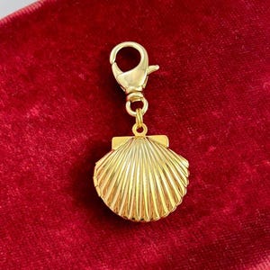 Clip on Charm Heart Pendant Gift for Her Gold Tone Metal Bow Charm ...