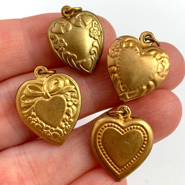 Vintage Heart Charm Lot - Etsy