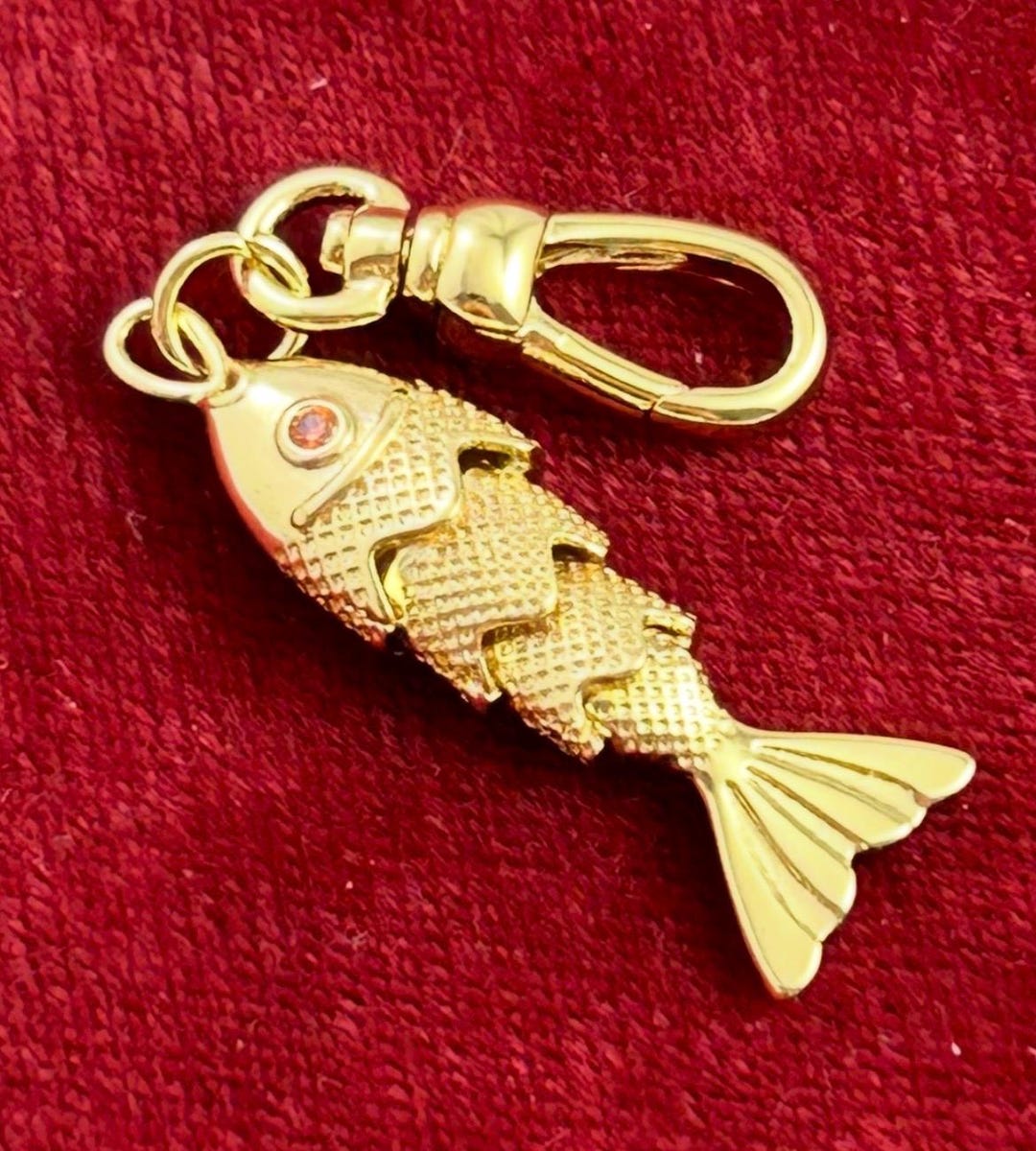 Sardine Necklace Clip Charm Fish Charm With Clip Articulated Fish Charm ...