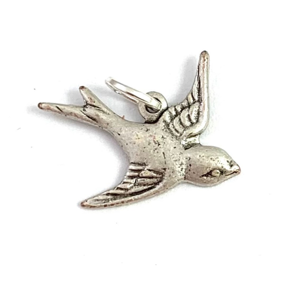 Bird Charm, Bird Jewelry, Bird Necklace Pendant, Sparrow Jewelry ...
