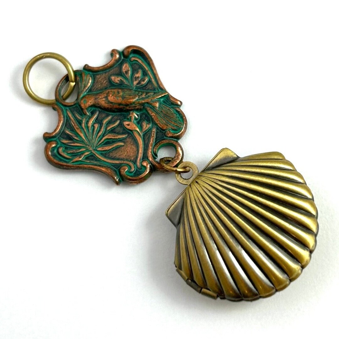 Seashell Locket, Seashell Locket Pendant, Locket, Pendant, Jewelry With ...