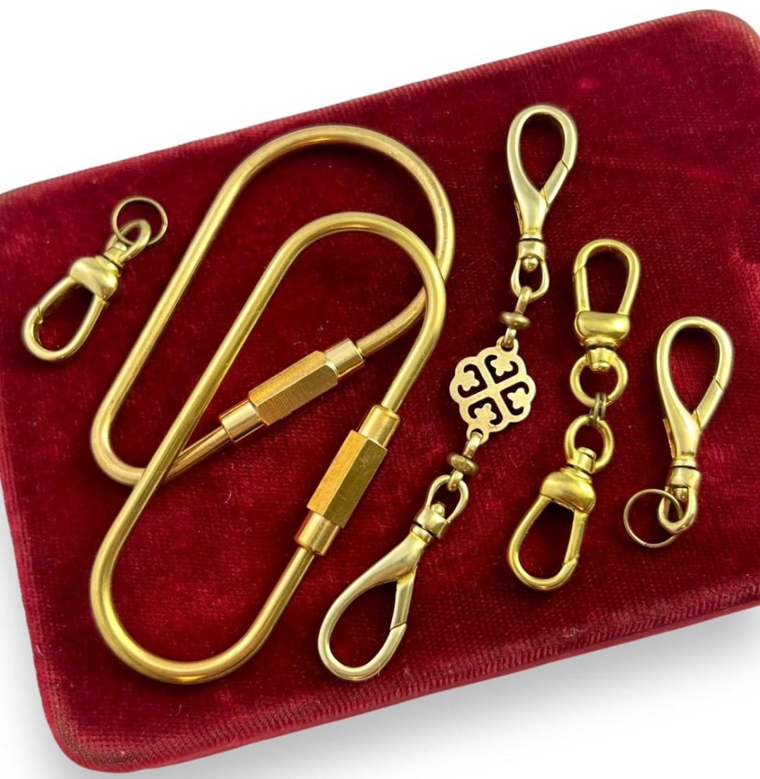 Swivel Clip Clasp Brass Screw Carabiner Keychain Purse Clips Bag ...