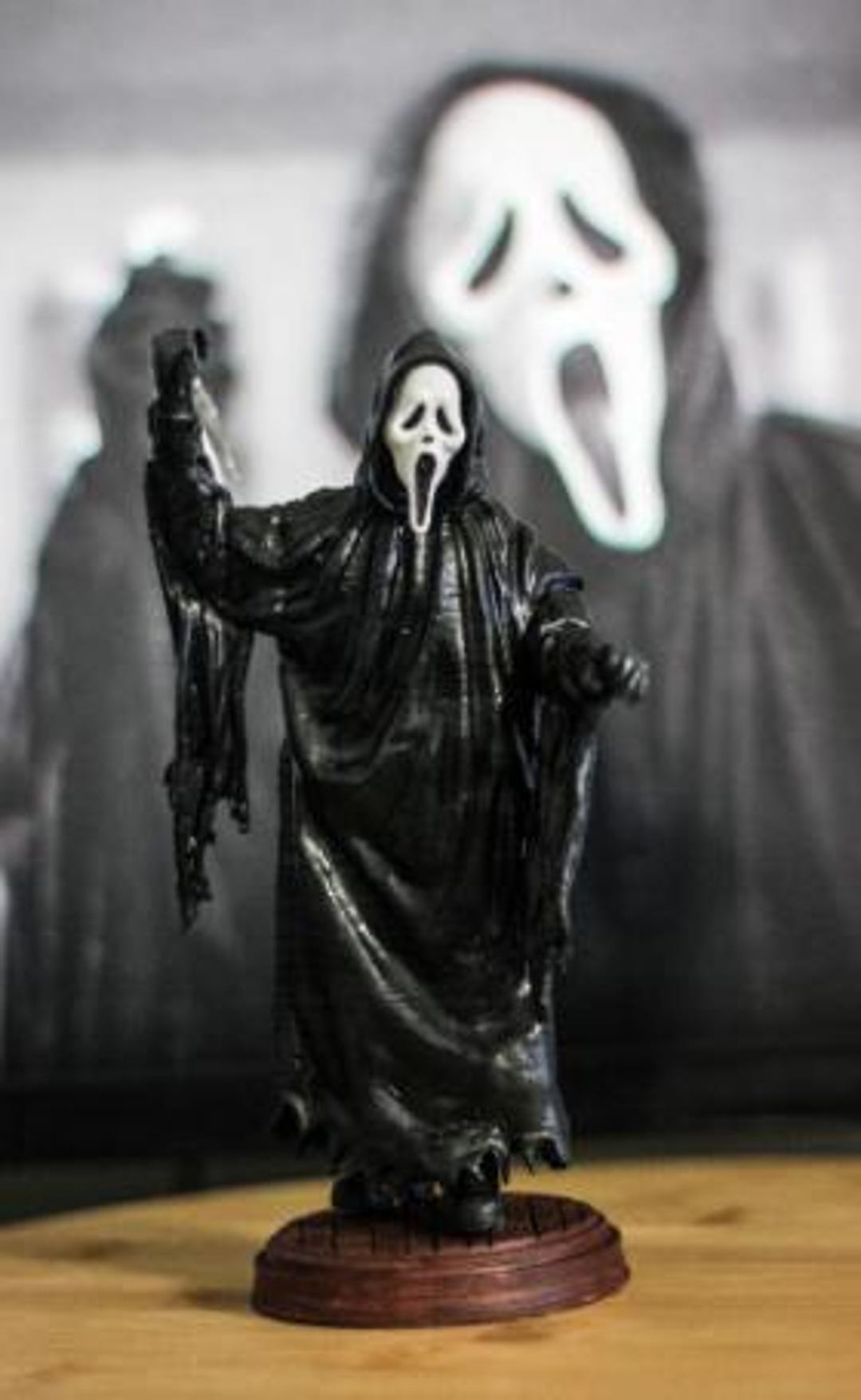 3D Printed Ghostface Figure Iconic Scream Horror Collectible Perfect ...