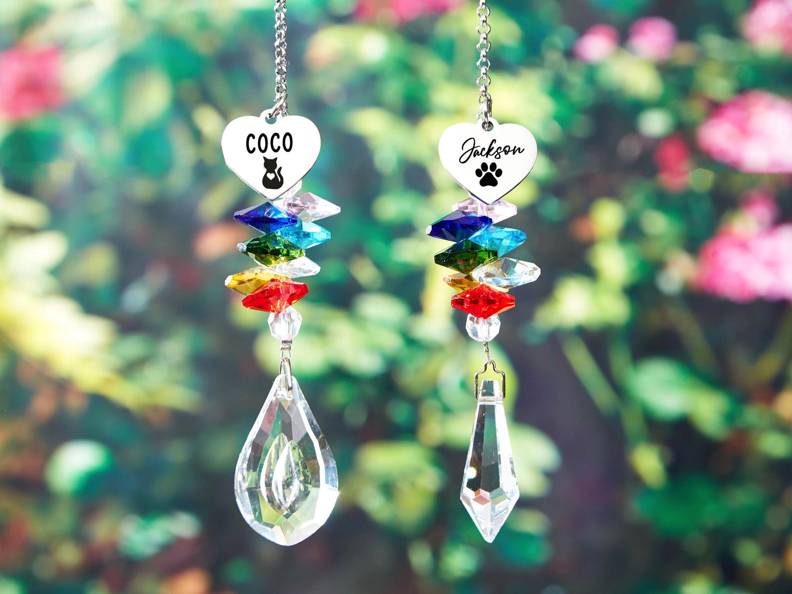 Rainbow Bridge Pet Personalized,sun Catcher,personalized Dog Memorial ...