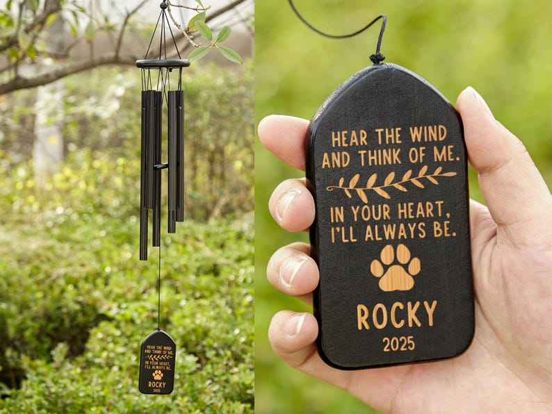 Dog Memorial Wind Chime,personalized Wind Chime,remembrance Wind Chime ...