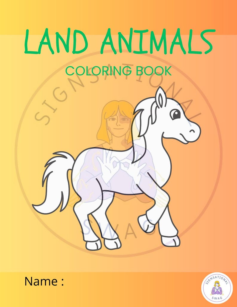 Colorful Adventures: Fun Coloring Books for Kids | Land Animals ...