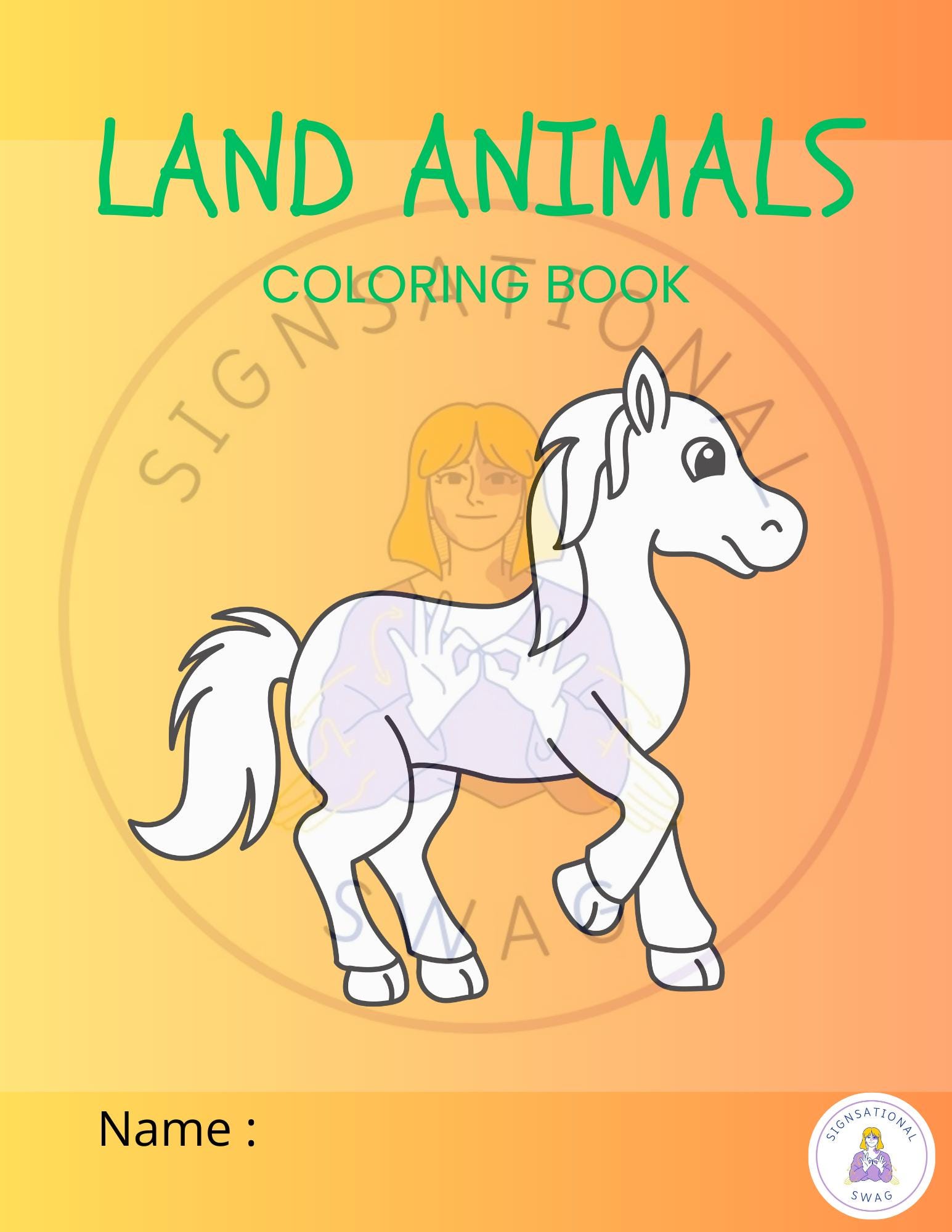 Colorful Adventures: Fun Coloring Books for Kids | Land Animals ...