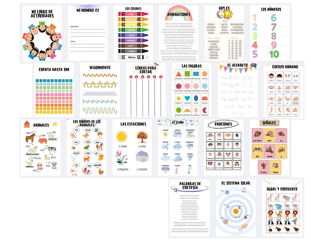 20 Spanish Educational Posters, Learn Spanish, Spanish Classroom ...