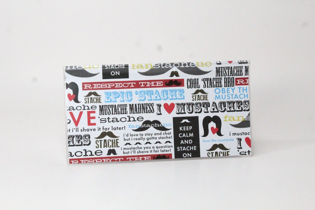 Checkbook Cover - Mustache Love - Etsy
