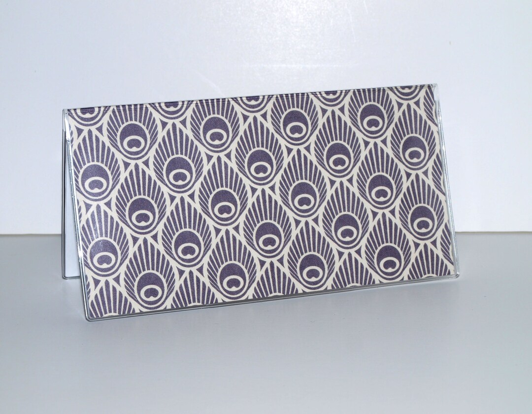 New Checkbook Cover Wallet Vinyl Check Register Protector - Peacock ...