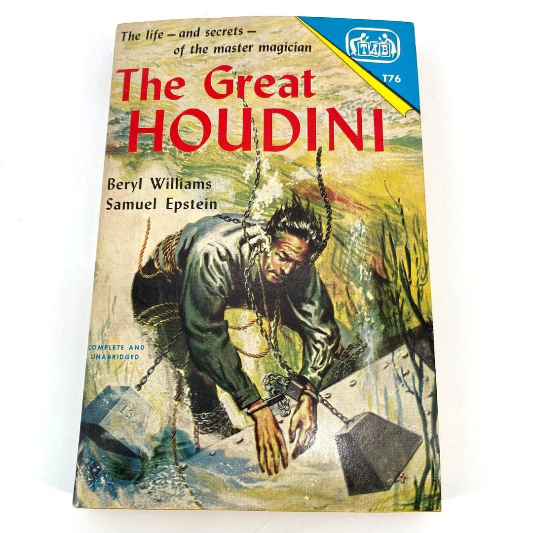 The Great Houdini by Beryl Williams Samuel Epstein TAB Teen Age 1951 ...
