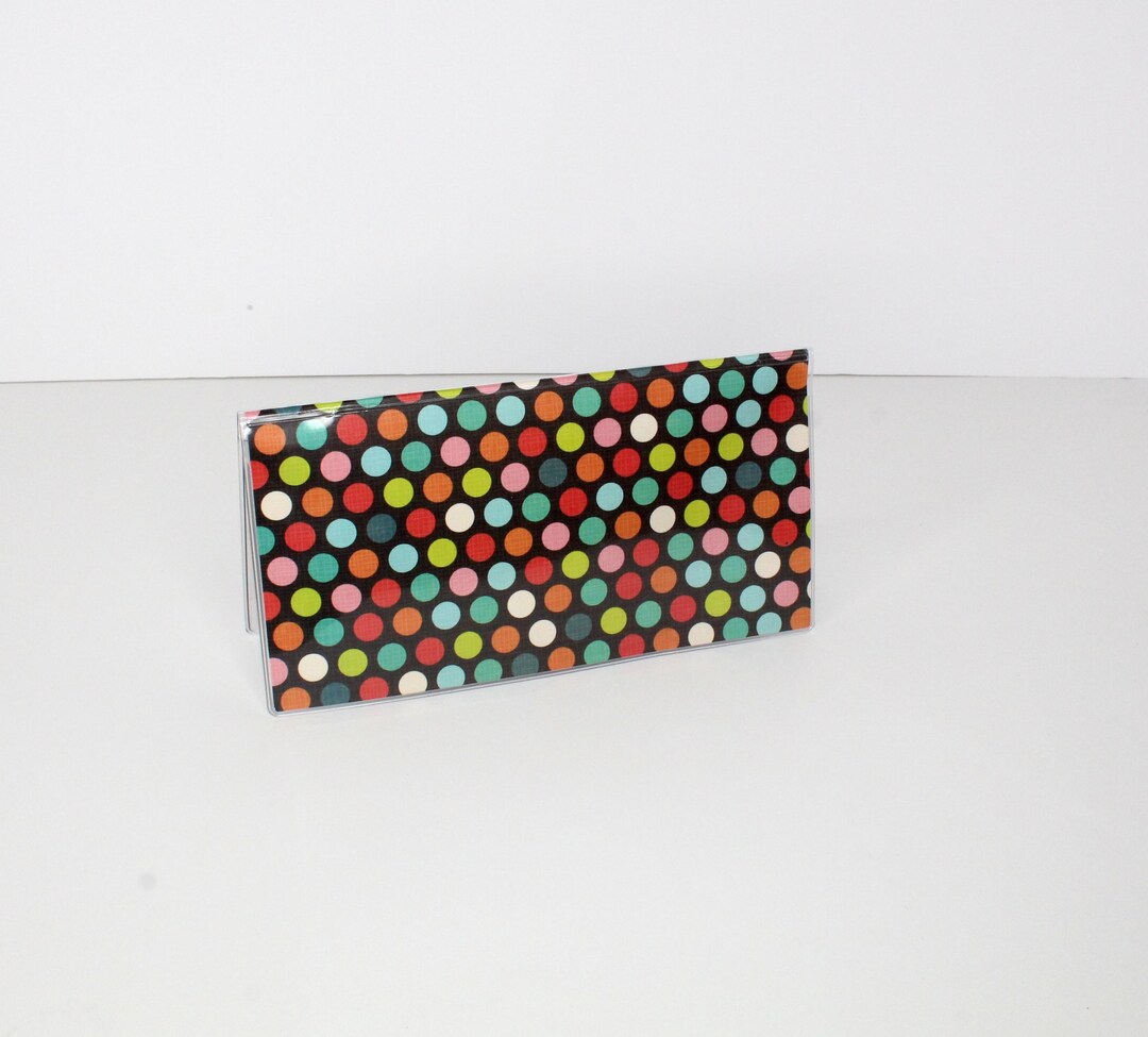 Checkbook Cover - Retro Dots - Etsy