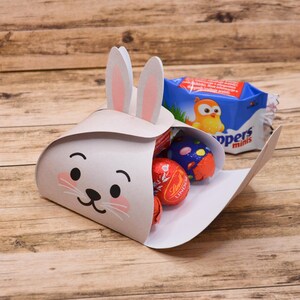 Bunny Gift Box Template Printable, Paper Easter Rabbit Bag, Printable ...