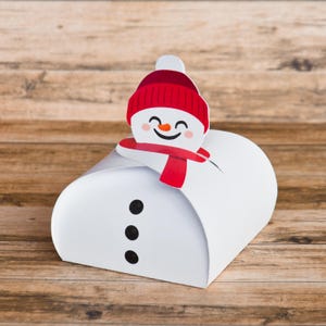 Snowman Gift Box Template Printable, Paper Christmas Bag, Printable DIY ...