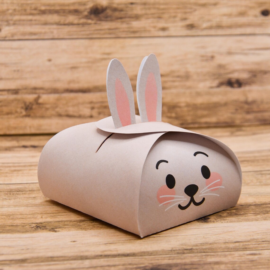 Bunny Gift Box Template Printable, Paper Easter Rabbit Bag, Printable ...