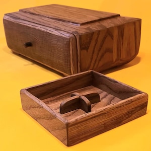 Oak Keepsake Box. A Beautifully Handcrafted, Stained Oak Box With ...