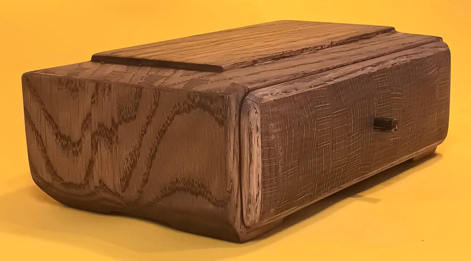 Oak Keepsake Box. A Beautifully Handcrafted, Stained Oak Box With ...