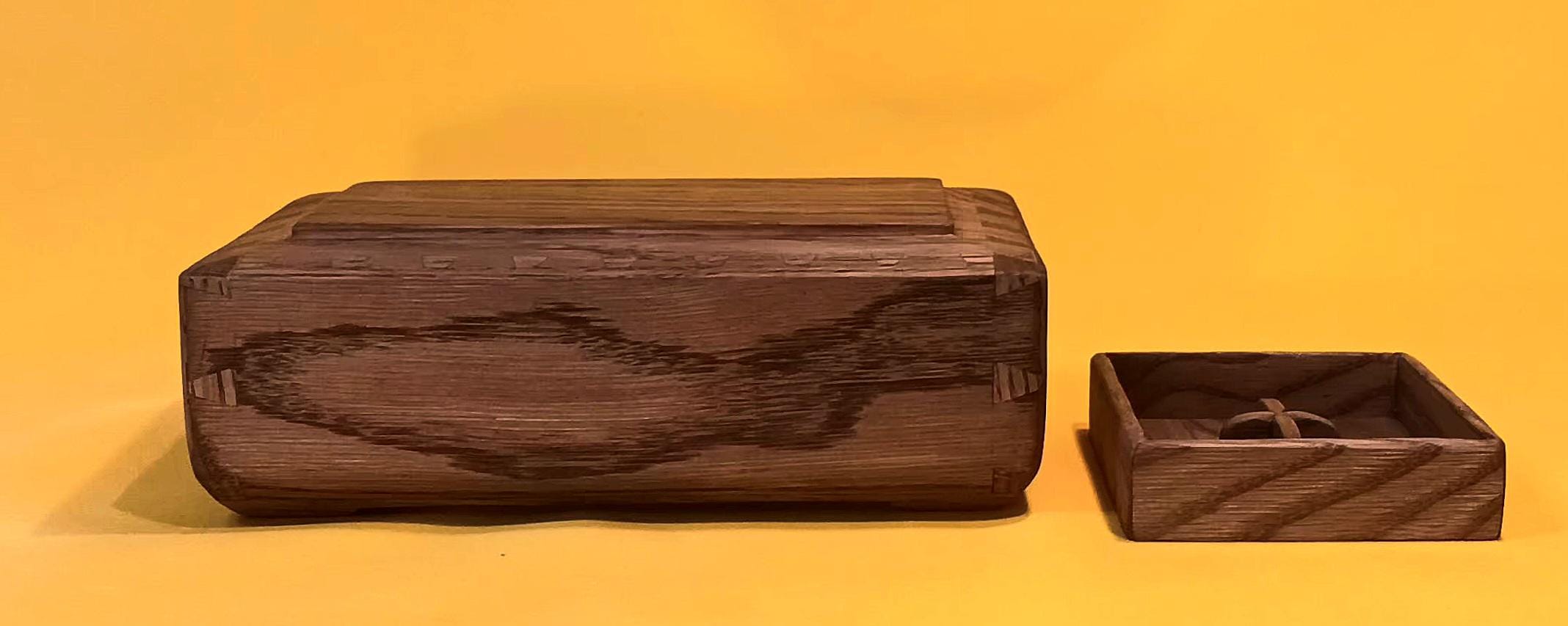 Oak Keepsake Box. A Beautifully Handcrafted, Stained Oak Box With ...