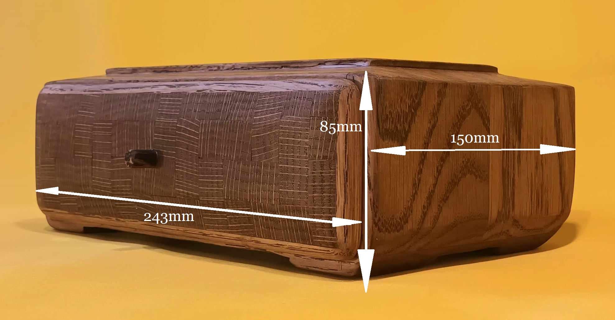 Oak Keepsake Box. A Beautifully Handcrafted, Stained Oak Box With ...