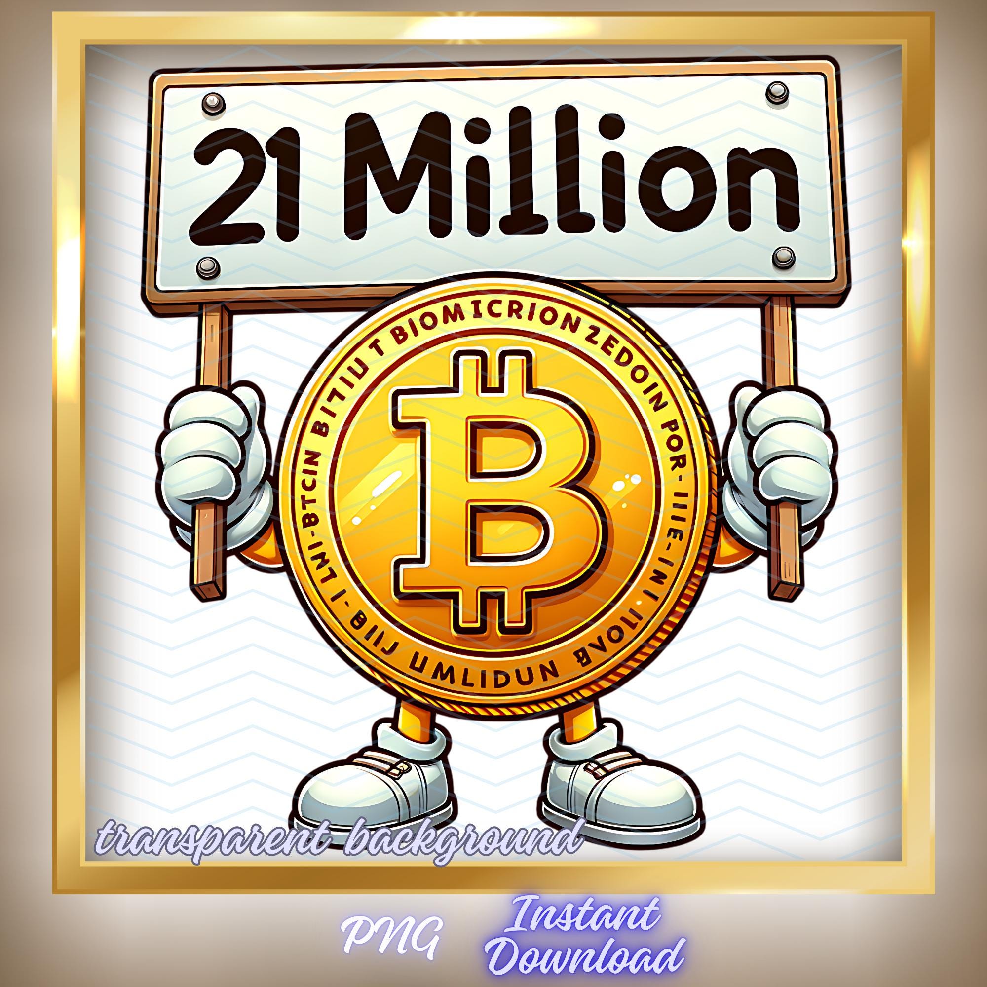 Bitcoin 21 Million PNG Printable Digital Download Funny Bitcoin Art Mug ...