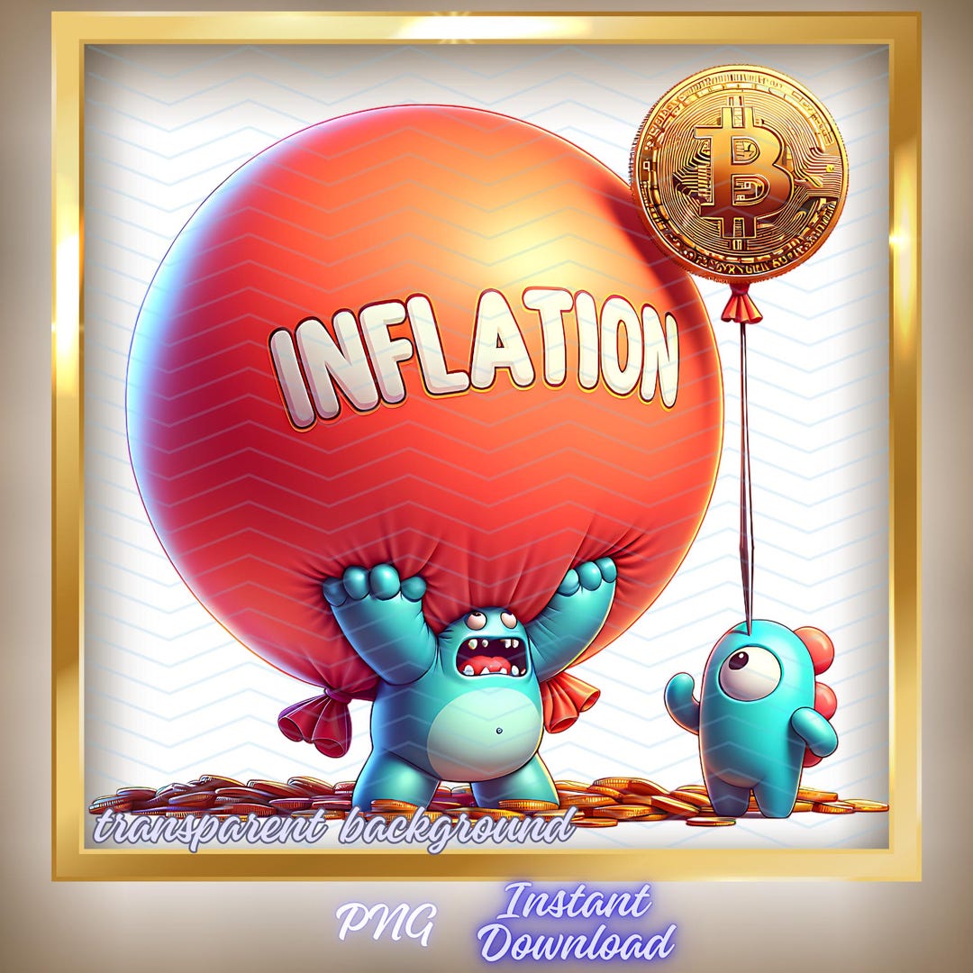 Bitcoin Vs Inflation PNG Printable Digital Download Funny Bitcoin Art ...