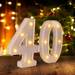 40th Birthday Decorations Woman Man,marquee Numbers for 40th Wedding ...