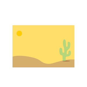 Mini Notecard Set of 60 - Desert Scene Flat Cards - Lunch Notes ...