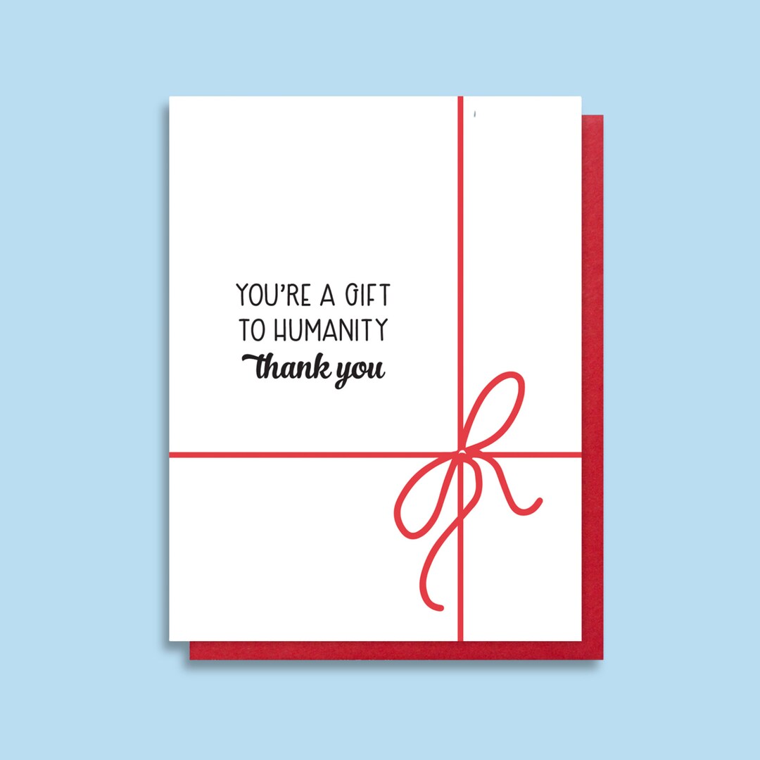 Thoughtful Thank You Card - Thanks Letterpress - Gratitude Card - Gift ...