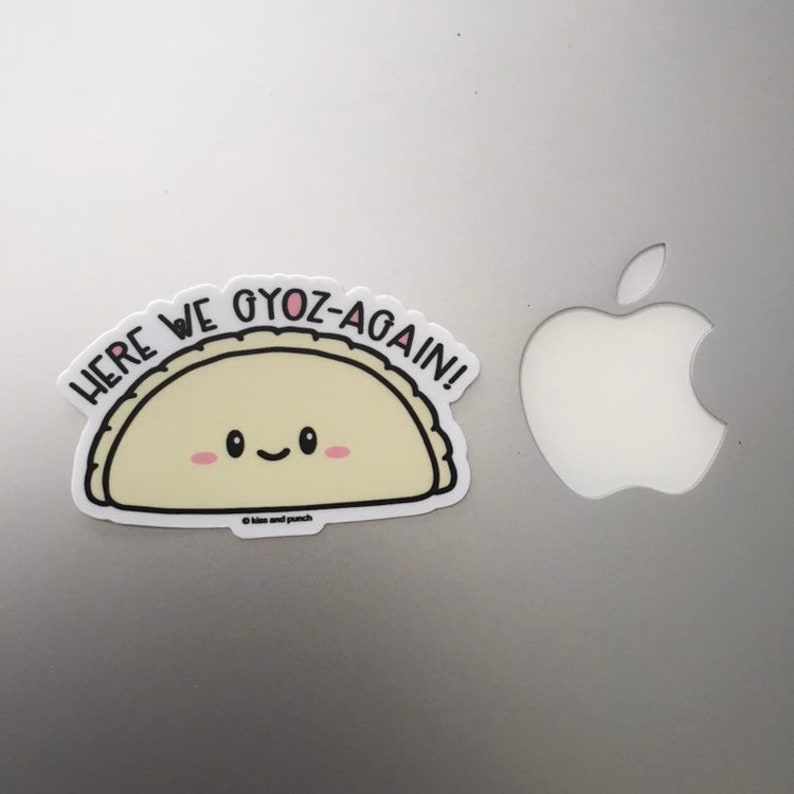 Cute Gyoza Sticker Dumpling Matte Vinyl Sticker Water - Etsy