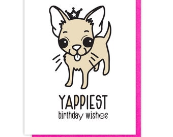 Chihuahua Printable Happy Birthday Card for Dog Lover/ Owner - Etsy