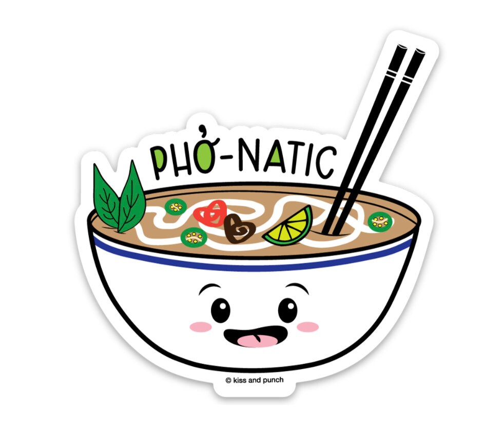 Pho Sticker Punny Sticker Pegatina impermeable Pho-natic - Etsy México