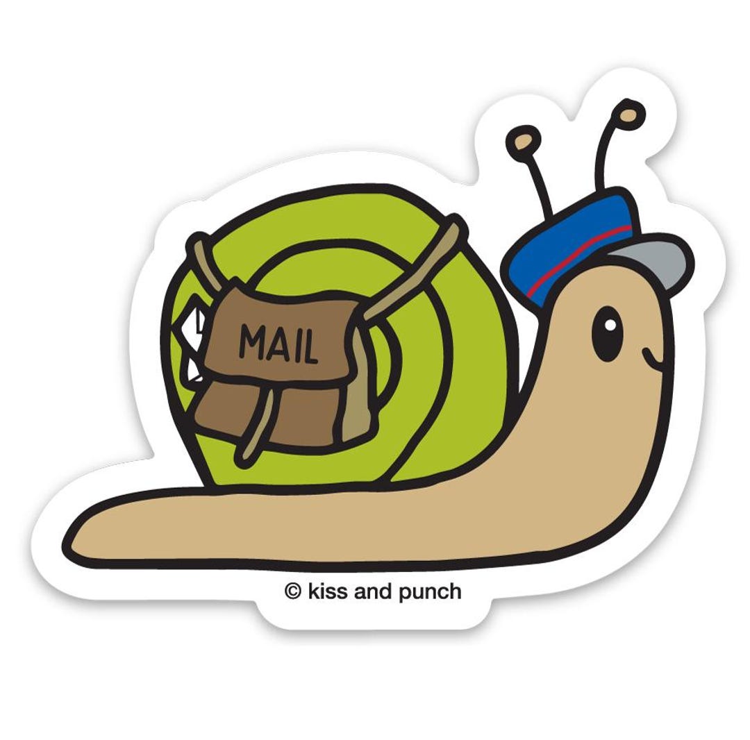 Cute Snail Mail Postman Thin Magnet - 4 Inch - Gift for Stationery ...