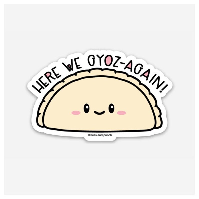 Cute Gyoza Sticker Dumpling Matte Vinyl Sticker Water - Etsy