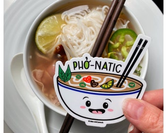 Pho Stickers Vietnamese Food Viet Food Stickers Soup Stickers Doodle ...