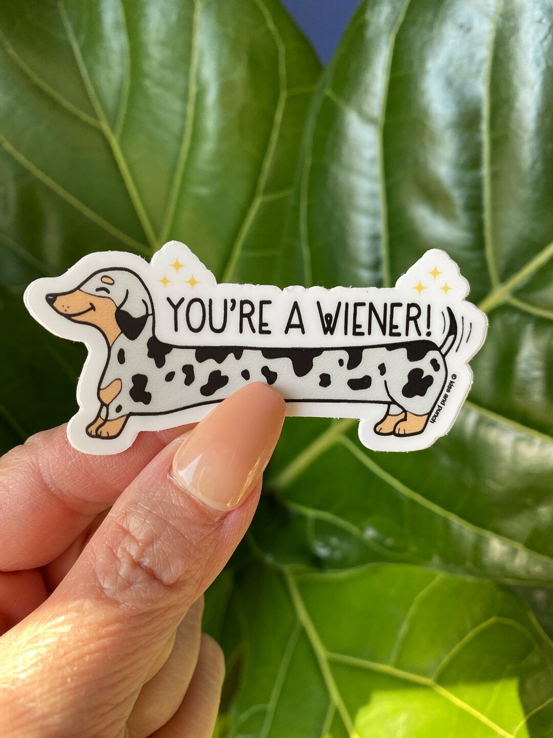 You're a Wiener Sticker - Dachshund Gifts - Vinyl Decal - Dog Pun - Fun ...