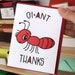 Funny Thank You Ant Letterpress Gi-ant Thanks Ant Pun - Etsy
