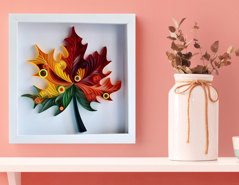 Fall Leaves, Paper Quilling, Paper Craft, Handmade, Unique, Gift, Decor ...