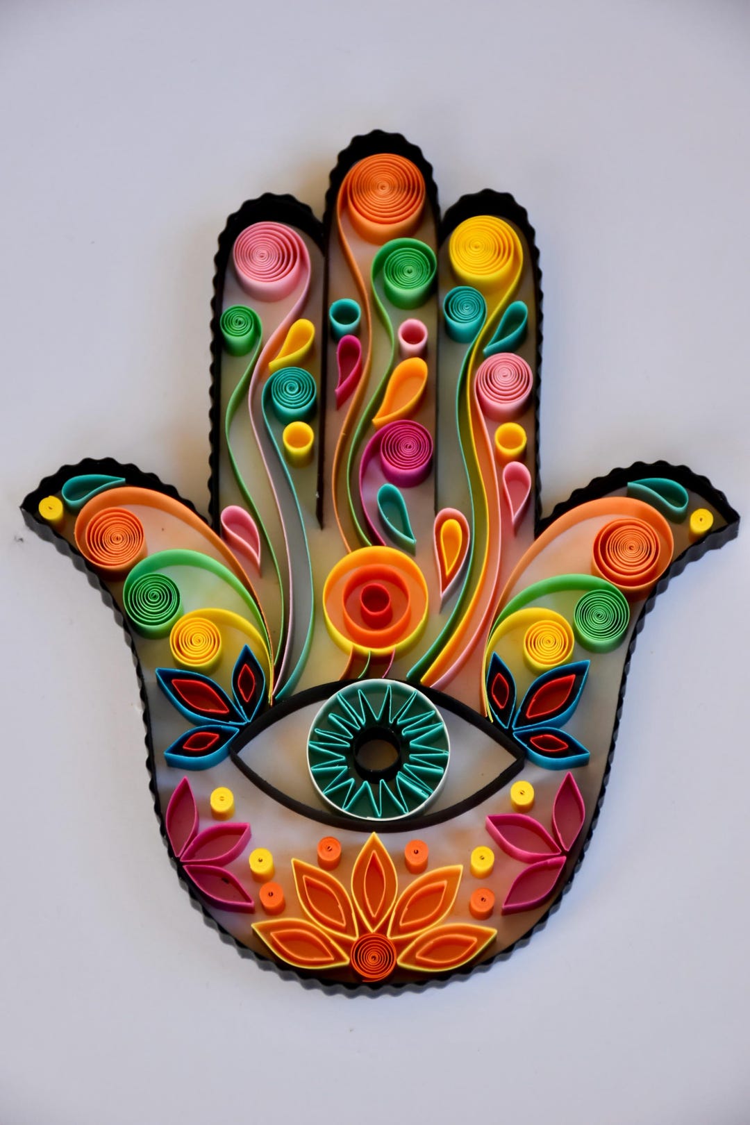 Hamsa Hand, Paper Quilling, Quilling, Wall Art, Gift, Decor, Handmade ...