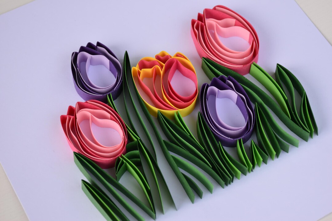 Tulip, Paper Quilling, Quilling, Wall Art, Gift, Decor, Handmade Gift ...