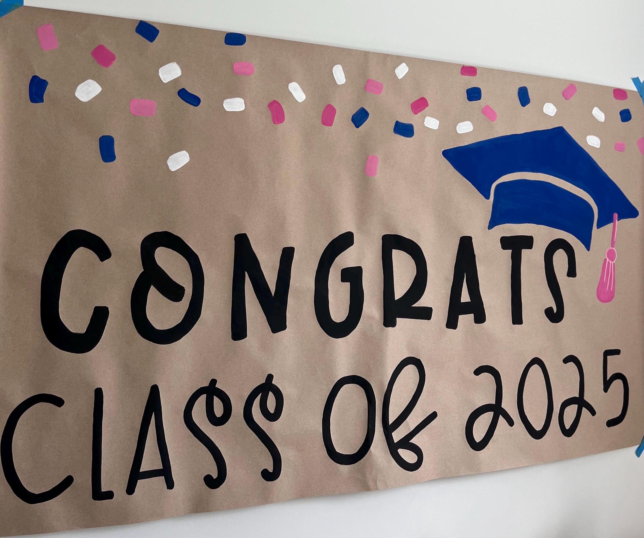 Graduation| Graduation Party Decor | Painted Banner - Etsy