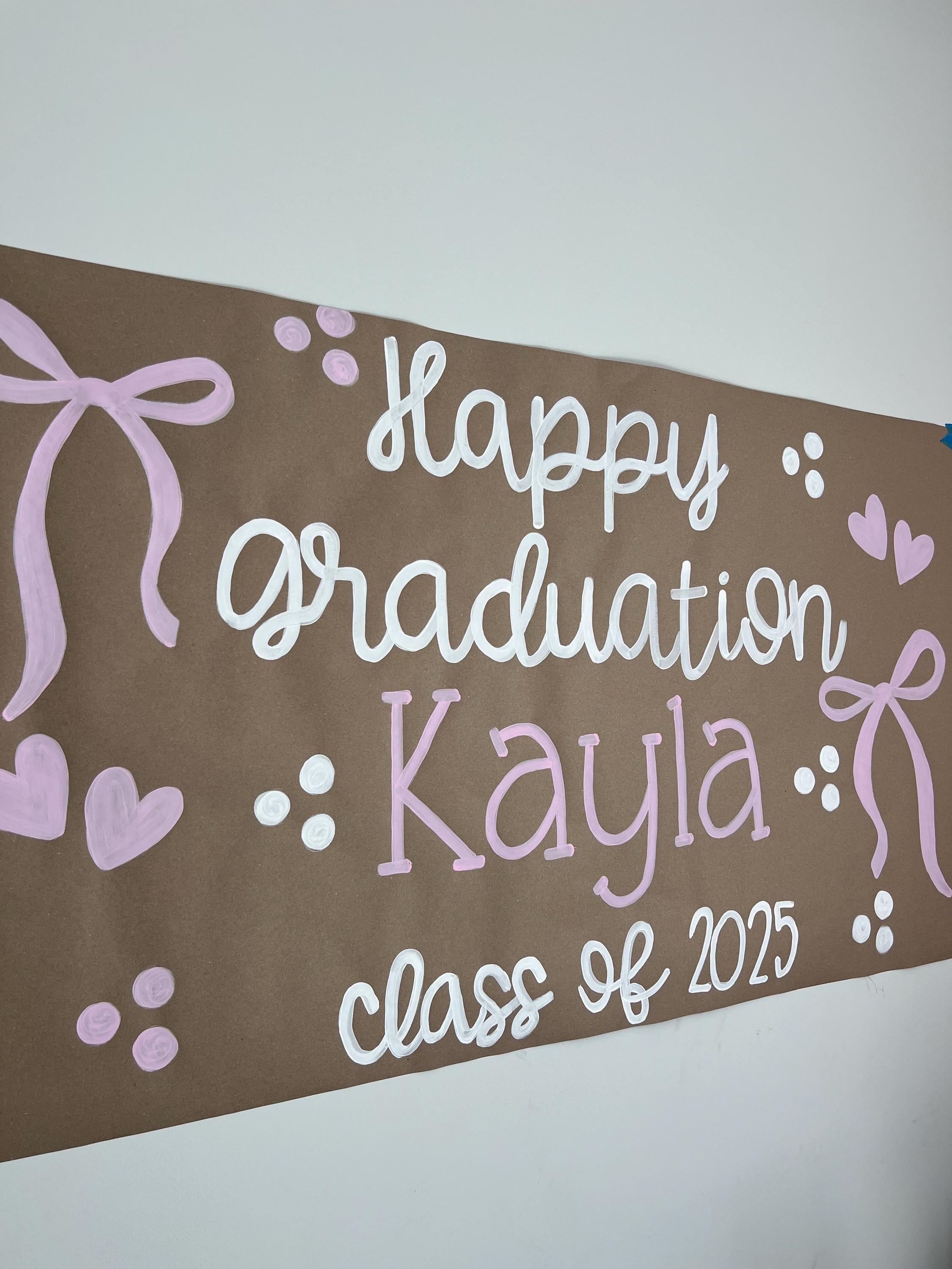 Graduation| Graduation Party Decor | Painted Banner | Hand Painted ...