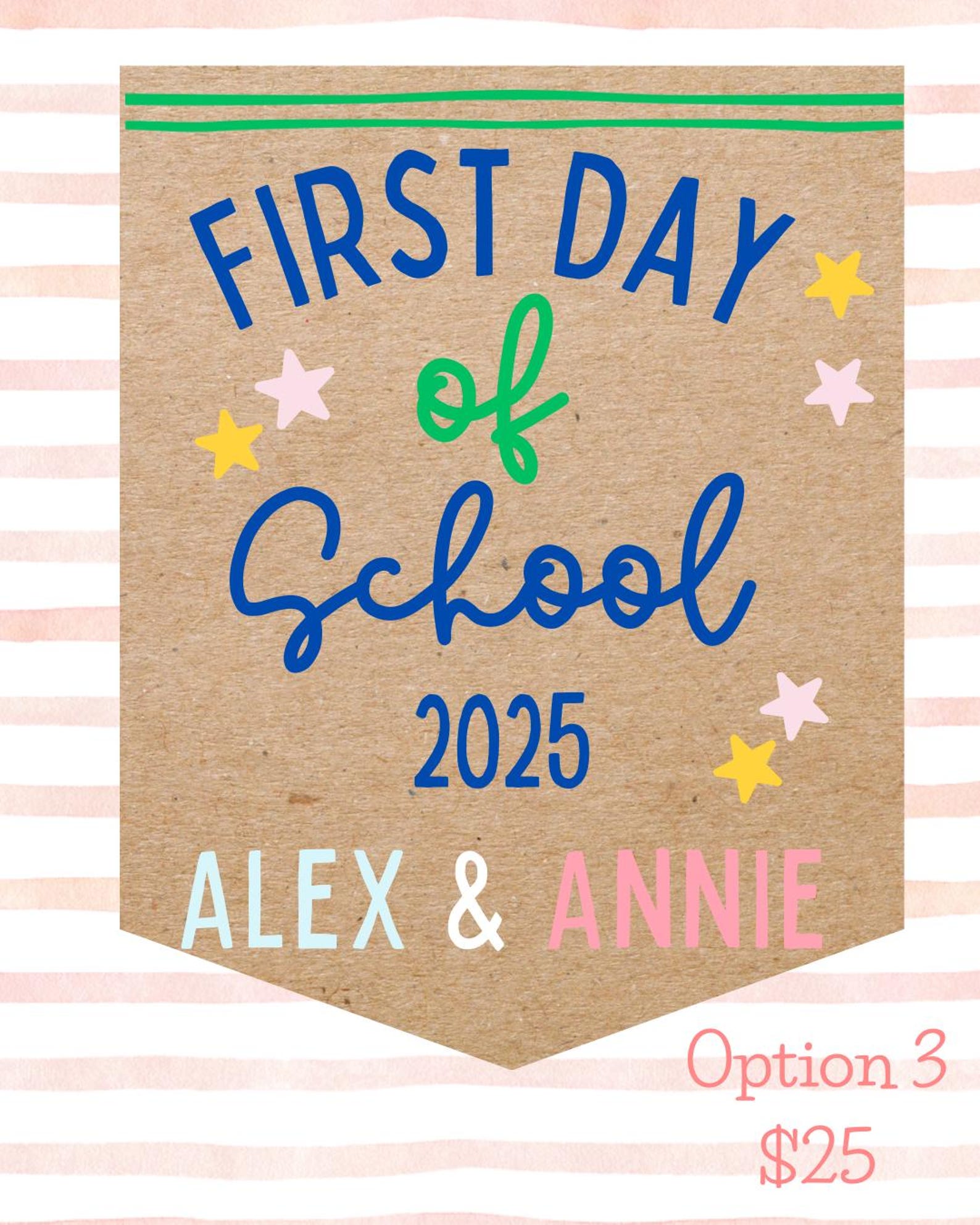 Back to School Painted Banner (minis) - Etsy