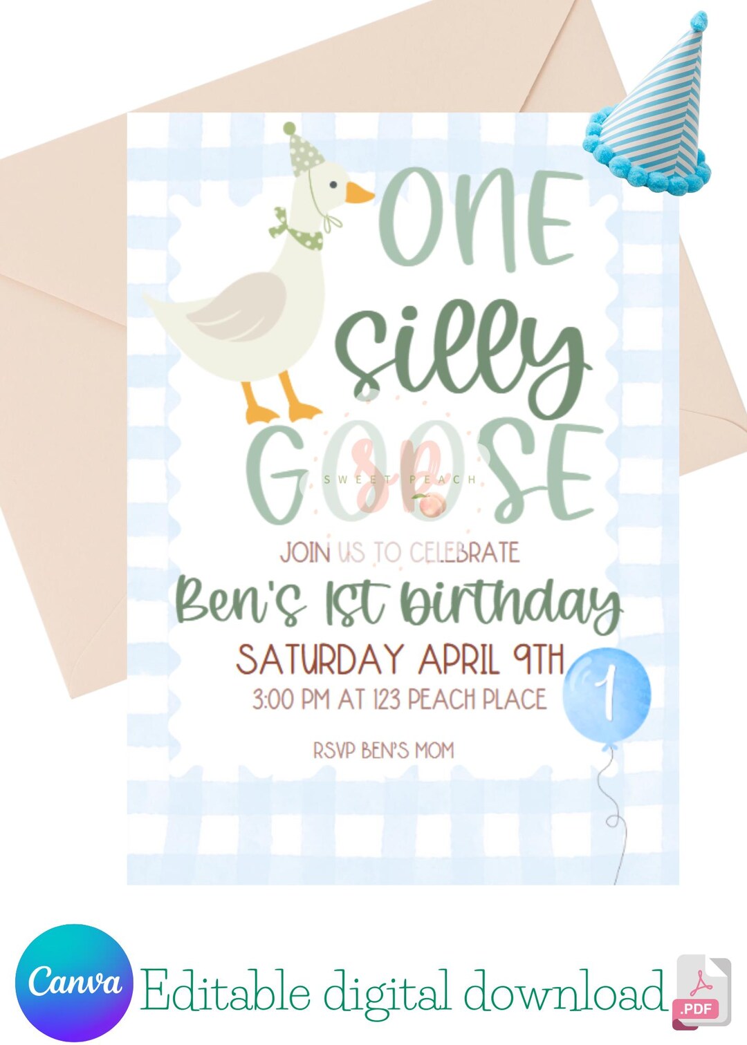 One Silly Goose Invitation | Silly Goose Party | Silly Goose Birthday ...