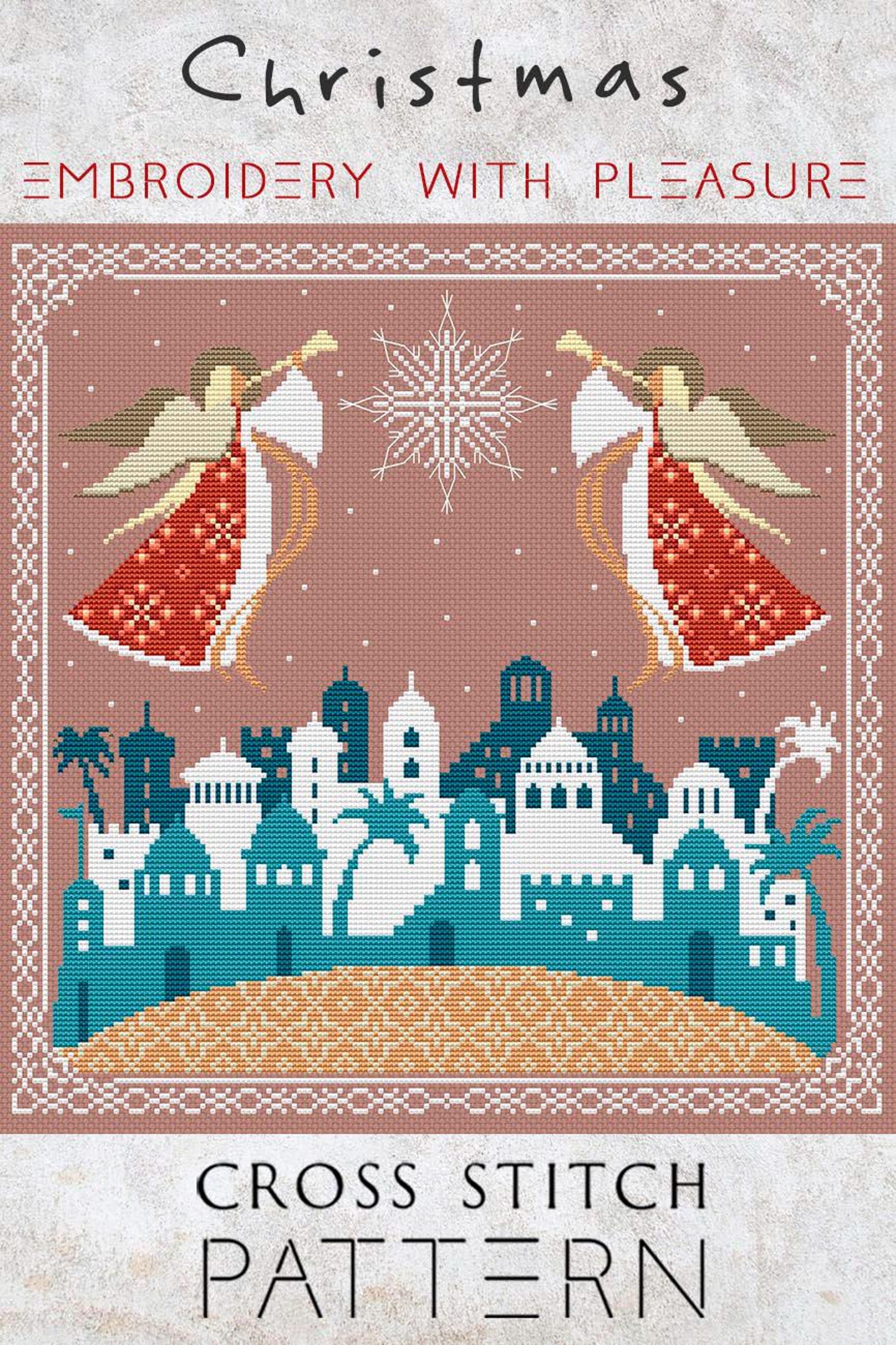 Cross Stitch Pattern Nativity Set Star of Bethlehem Christmas ...