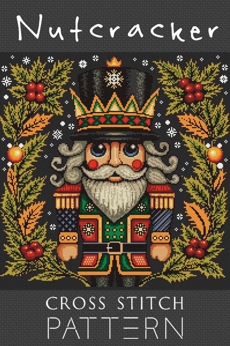 Nutcracker Cross Stitch Pattern PDF Christmas Decoration Winter Cross ...