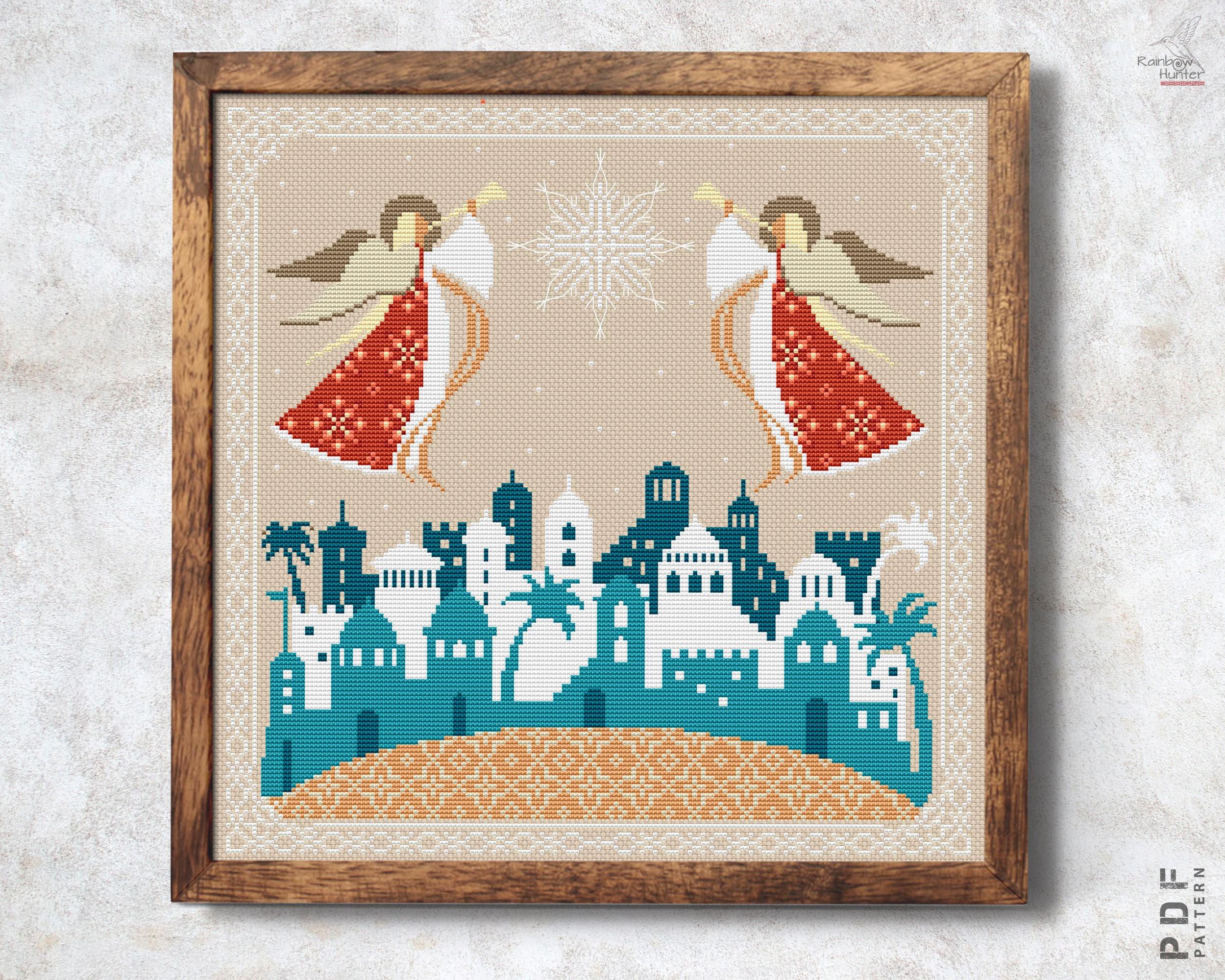 Cross Stitch Pattern Nativity Set Star of Bethlehem Christmas ...