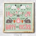 Easter Cross Stitch Pattern PDF Spring Sampler Cross Stitch Chart Love ...