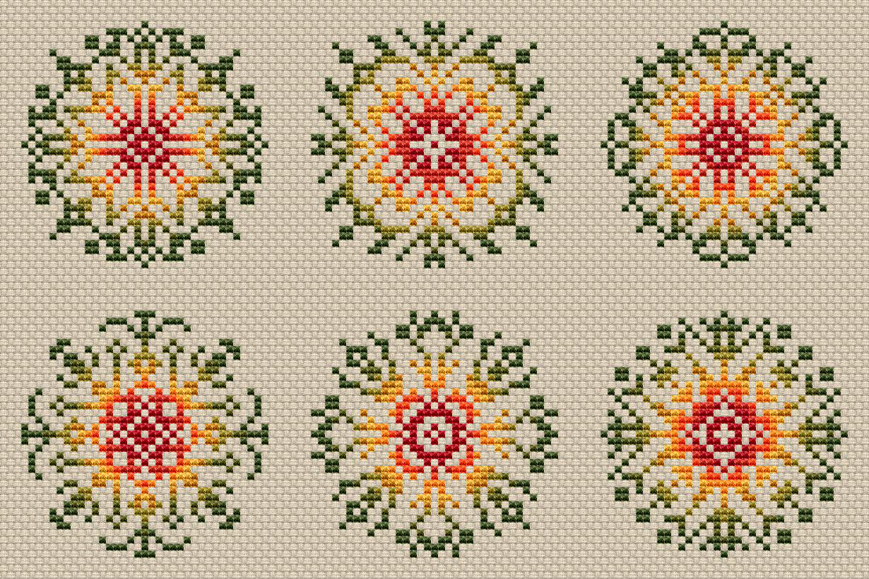 Iridescent Snowflake Cross Stitch Set Christmas Card Design Winter ...