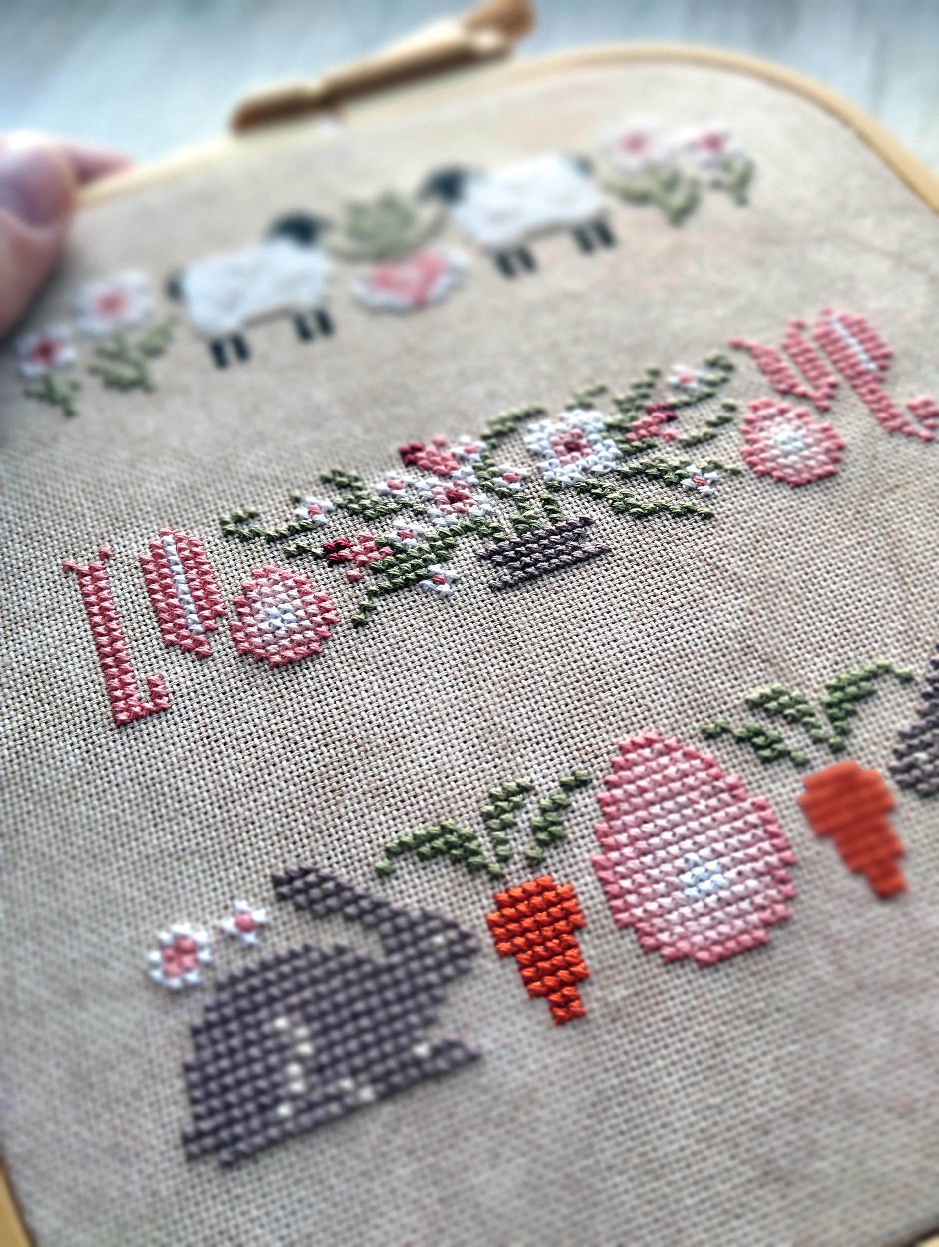 Easter Cross Stitch Pattern PDF Spring Sampler Cross Stitch Chart Love ...